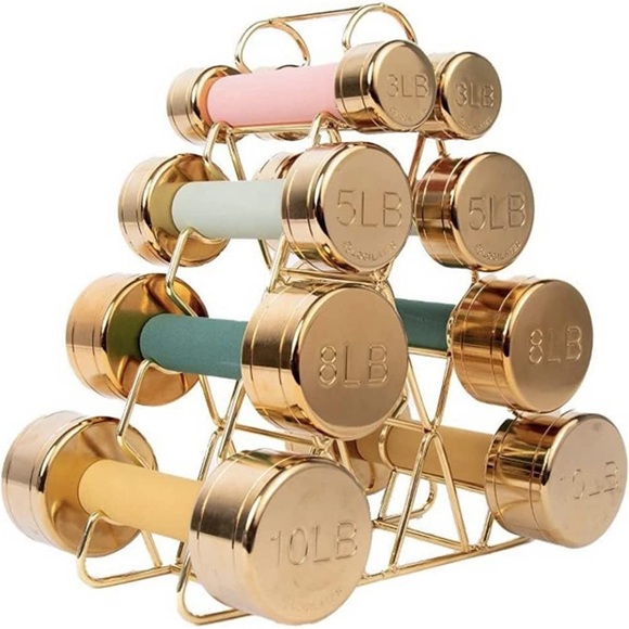 Blogilates | Other | Blogilates 4tier Weight Rack Gold | Poshmark